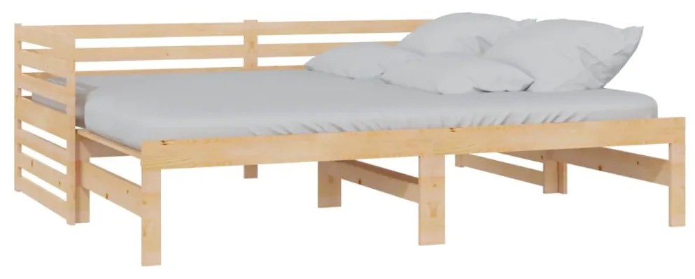 Výsuvná válenda masivní borové dřevo 2× (90 x 200 cm)