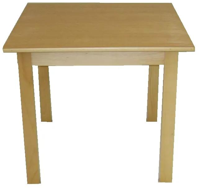 Dětský stůl čtverec 60 x 60 cm – deska masiv buk – výška 64 cm