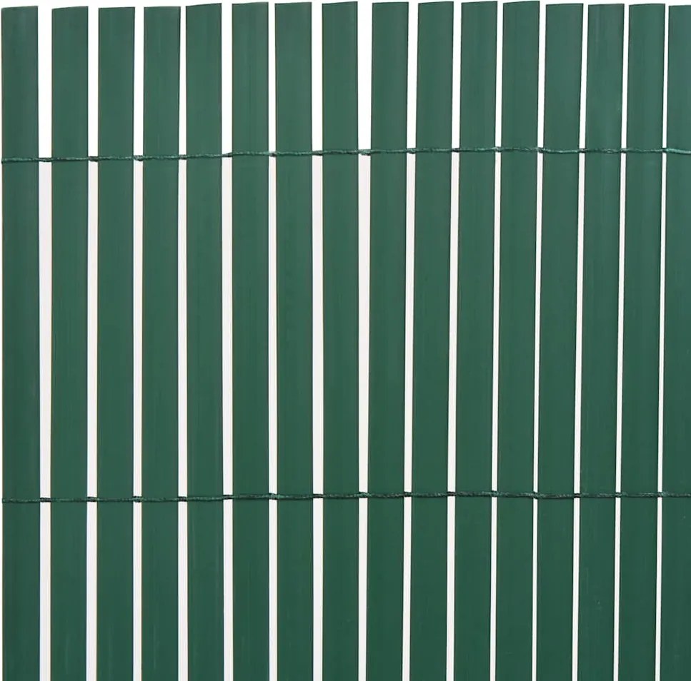Oboustranný zahradní plot 110 x 400 cm zelený 317157