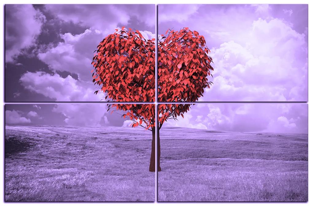 Obraz na plátně - Srdce ve tvaru stromu 1106FD (150x100 cm)