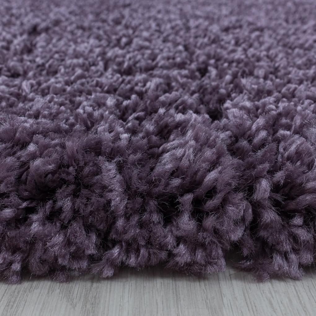 Ayyildiz koberce Kusový koberec Sydney Shaggy 3000 violett kruh - 200x200 (průměr) kruh cm