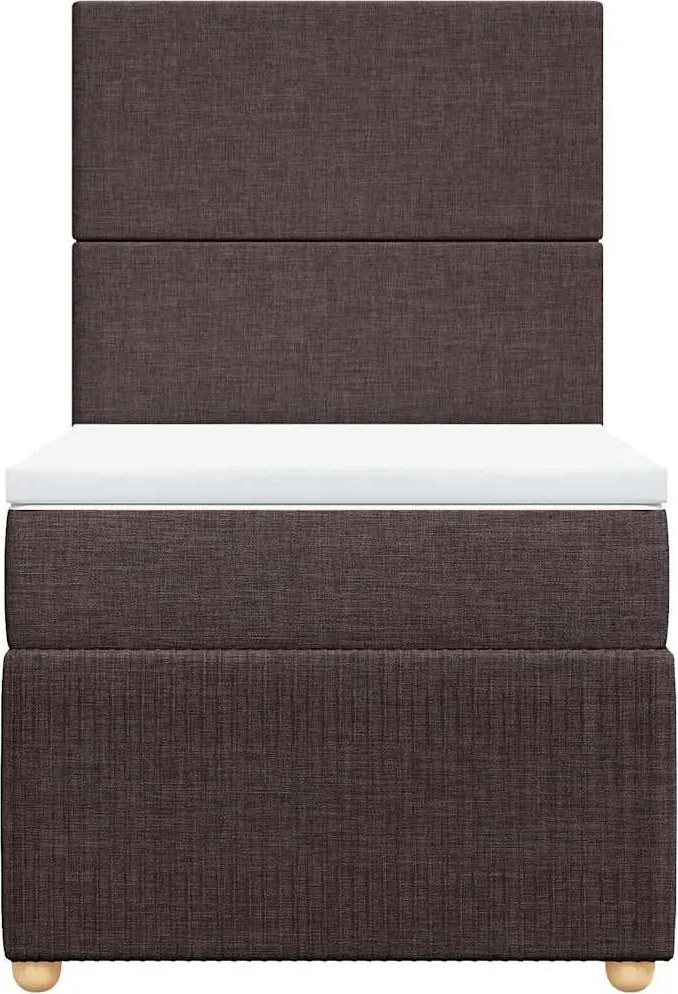 Box spring postel s matrací tmavě hnědá 80x200 cm textil 3294179