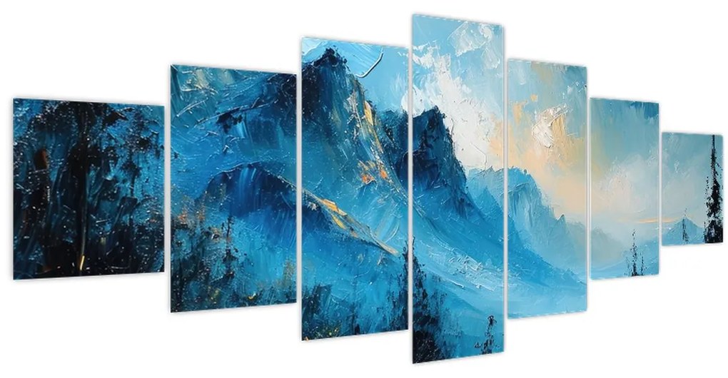 Obraz - Malba hor (210x100 cm)