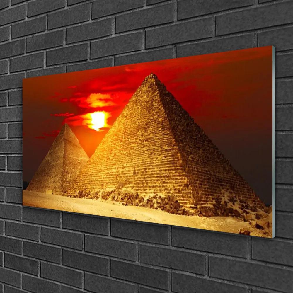 Obraz na skle Pyramidy Architektura 120x60 cm