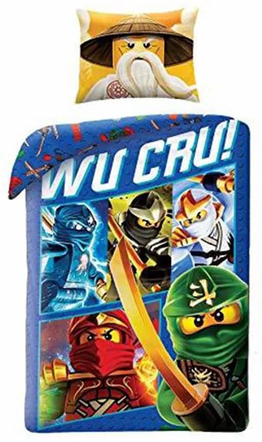 Halantex Dětské povlečení LEGO NINJAGO - WU CRU!