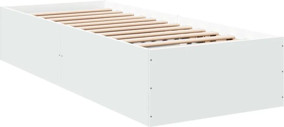 Rám postele bílý 100 x 200 cm kompozitní dřevo 3281049