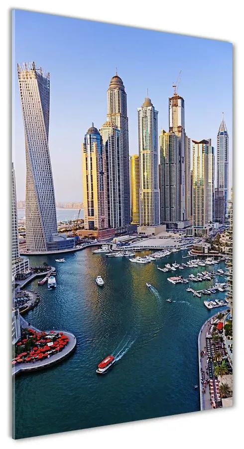 Wallmuralia Vertikální Foto obraz sklo tvrzené Zátoka Dubaj 50x100
