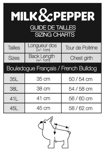 MILK&PEPPER Kabát pro buldočky Hans Khaki Velikost: 35L