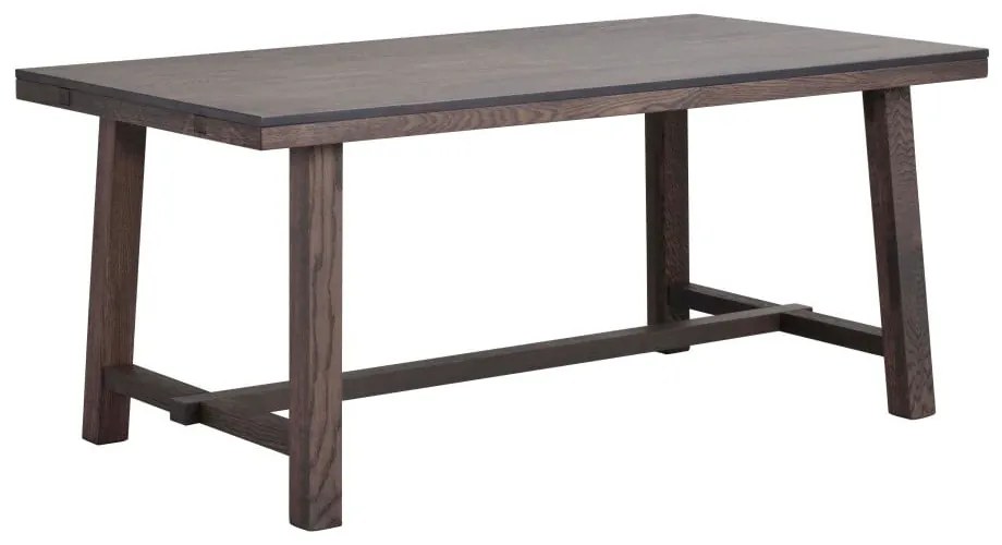 Tmavě hnědý dubový jídelní stůl Rowico Brooklyn, délka 170 cm