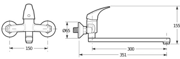 JIKA H3111N70042401 - Umyvadlová baterie TALAS 15,5 cm lesklý chrom