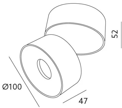 LED Stmívatelné bodové svítidlo LAHTI LED/13,5W/230V 3000K CRI 90 černá