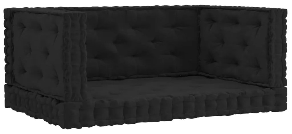 3068589 vidaXL Podušky na nábytek z palet 4 ks bavlna černé