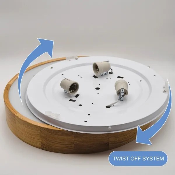 Stropní svítidlo OAK 3xE27/60W/230V dub pr. 47,5 cm