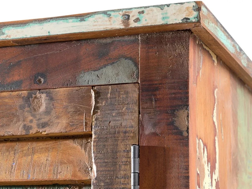 furniture-nabytek.cz - Masivní šatní skříň Westhill z recyklovaného dřeva, lakovaná, vícebarevná – 90×60×180 cm