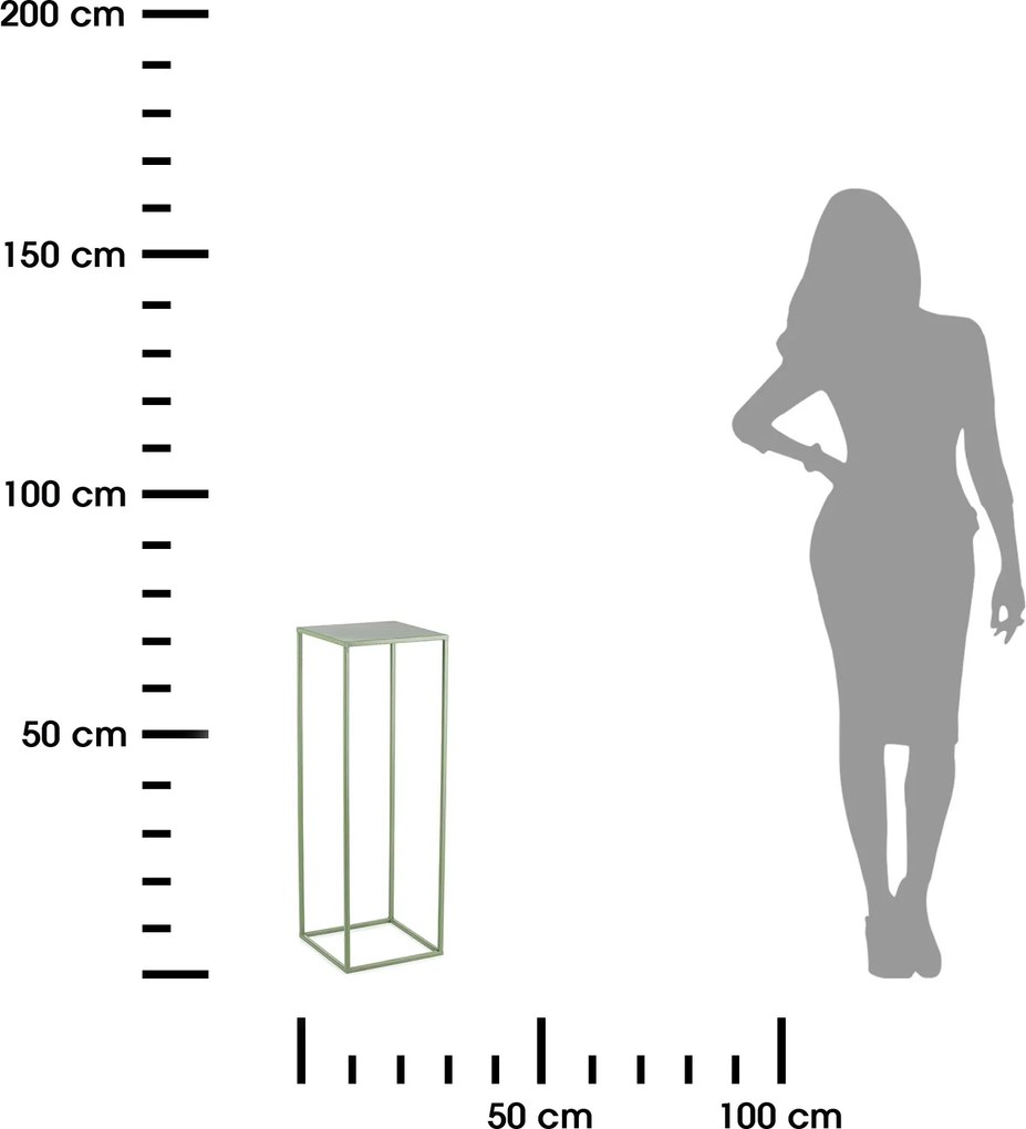 STOJAN NA KVĚTINÁČ SIMPLE 70X24X24 CM ZELENÁ