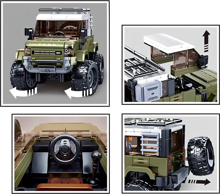 Sluban Model Bricks M38-B1015 Anglické SUV Attacker