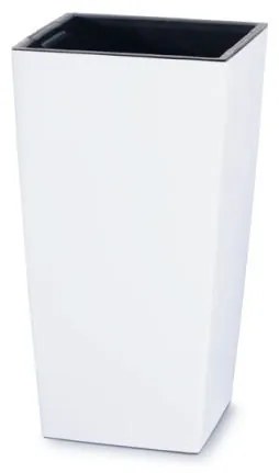 PROSPERPLAST Květináč - URBI SQUARE Rozměr: 19,5x19,5 cm, Barva: bílá