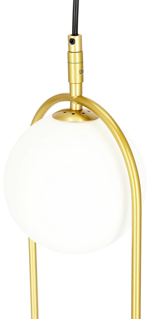 Candellux Mosazný závěsný lustr Cordel pro žárovku 2x G9