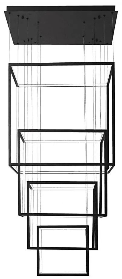 Azzardo AZ3139 - LED Stmívatelný lustr na lanku OPERA LED/329W/230V černá