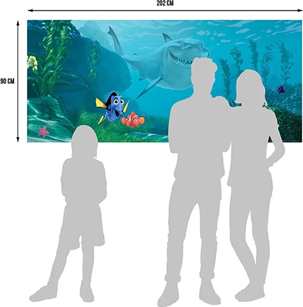 Dětská vliesová fototapeta na zed' Hledá se Nemo Bruce, Disney | 202 x 90 cm | DFTDNH 5314