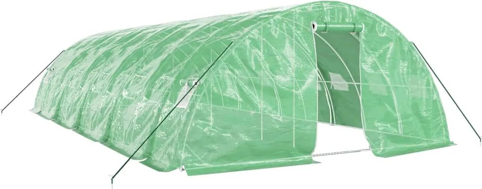 Skleník s ocelovým rámem zelený 50 m² 10 x 5 x 2,3 m 3188086