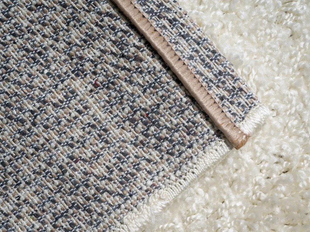 Mono Carpet, Kusový koberec Efor Shaggy 2137 Cream, 120x170, bílá, ložnice