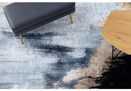 MIRO 51573.802 mycí kobereček Abstrakce protiskluz modrý / zlato velikost 160x220 cm | krásné koberce cz