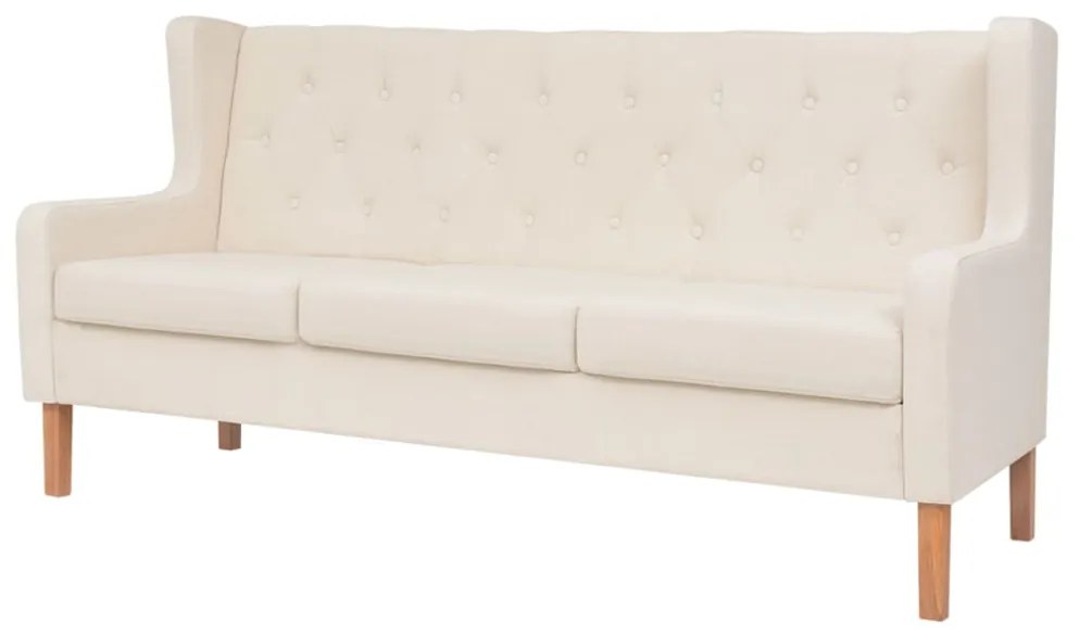 Sedací souprava 2 kusy textil krémově bílá 274930