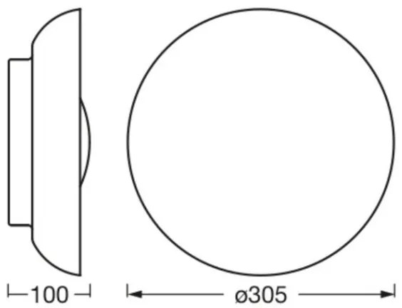 Osram - Stropní svítidlo ORBIS MILAN 2xE27/10W/230V pr. 30,5 cm černá
