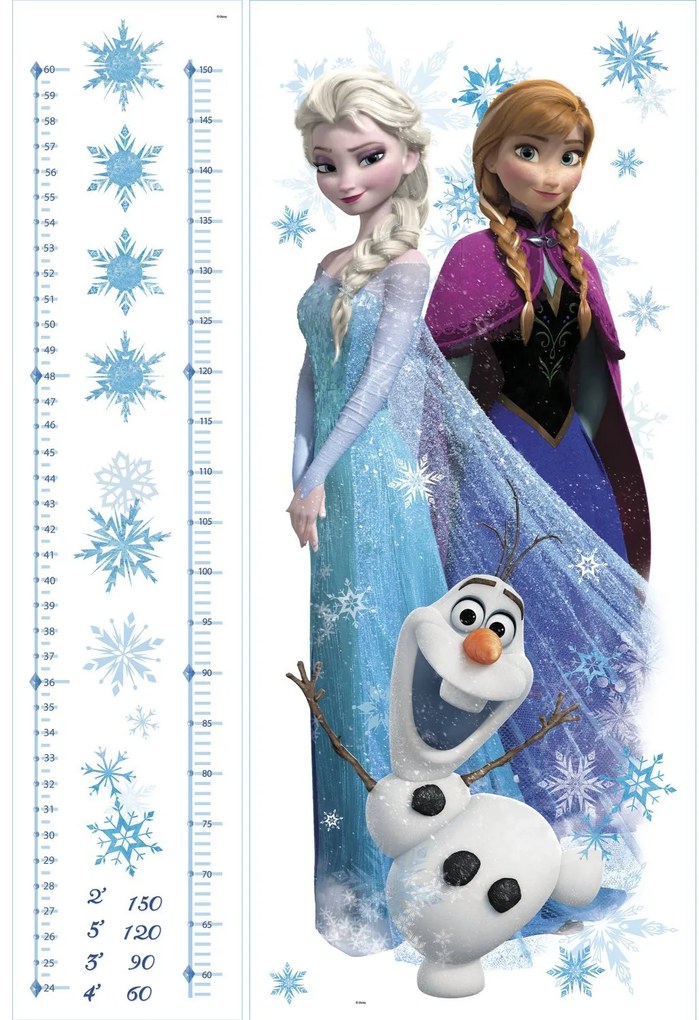 Samolepící metr Ledové království. Frozen Anna, Elsa a Olaf