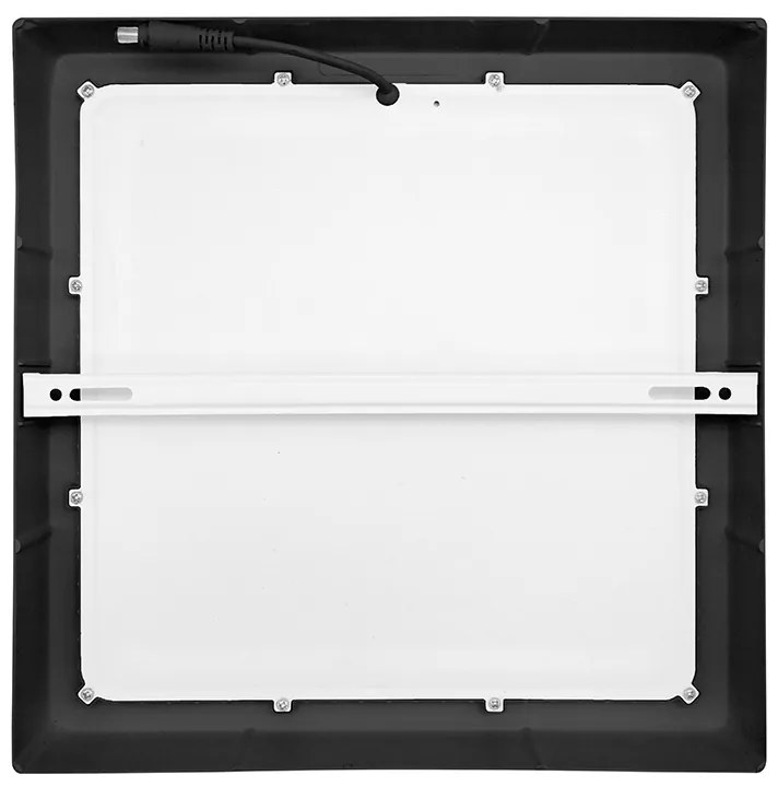 SOLIGHT LED mini panel CCT, přisazený, 24W, 1800lm, 3000K, 4000K, 6000K, čtvercový černý