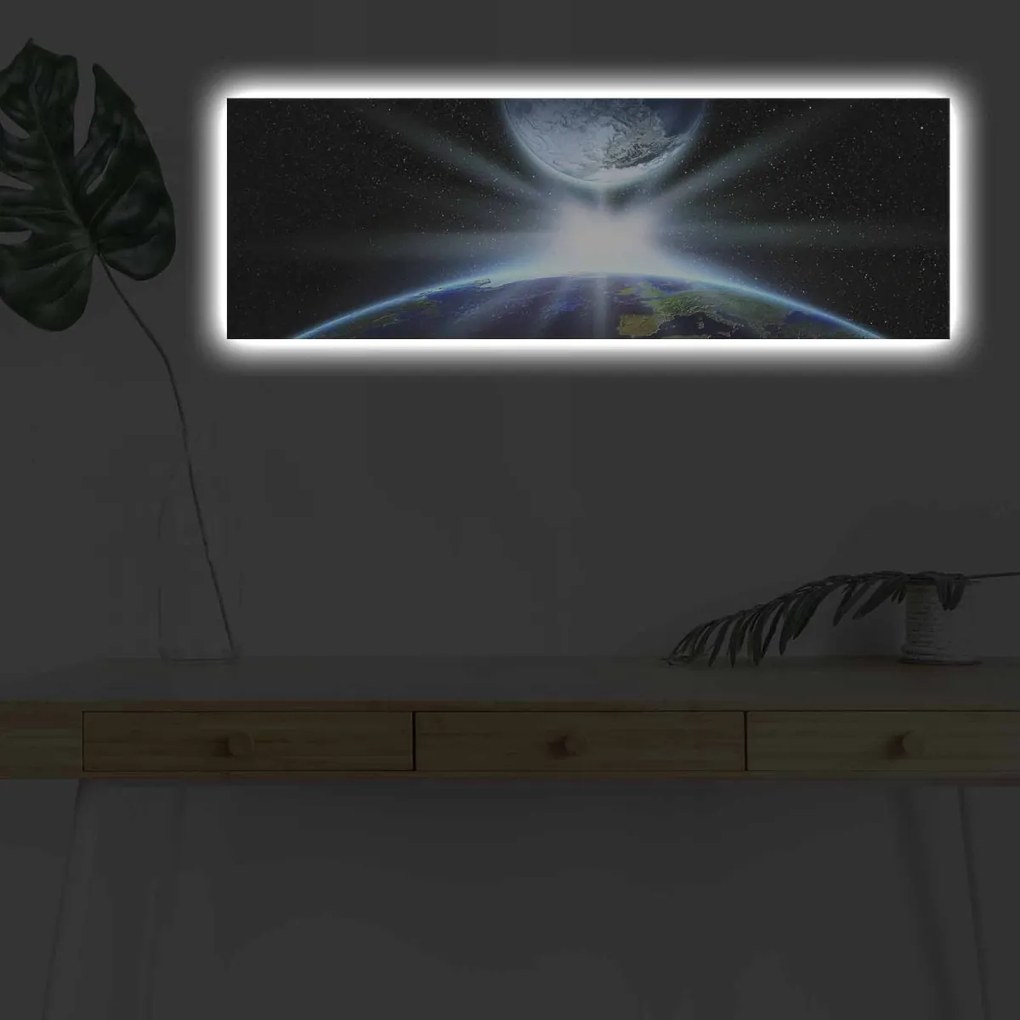 Obraz s LED osvětlením ZÁBLESK VE VESMÍRU 30 x 90 cm
