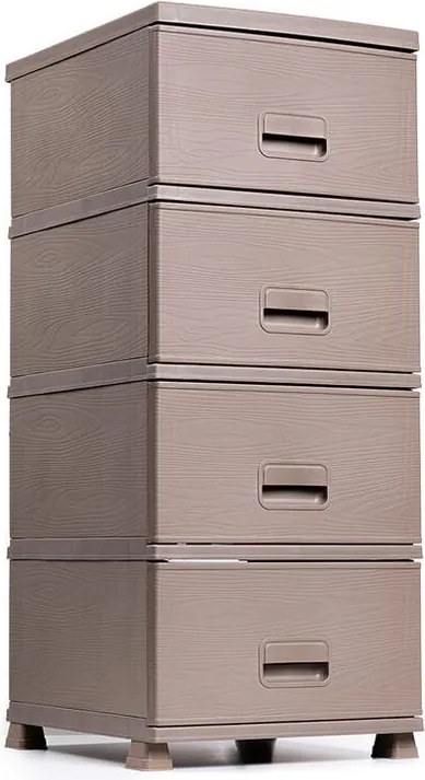 Plastová komoda MEGAPLAST NATURA mocca