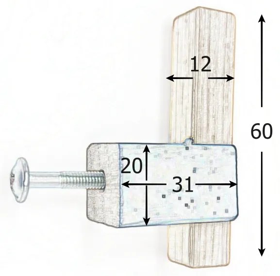 In-Design Nábytkový věšák Nela dub lak/černá
