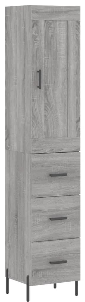 Skříň highboard šedá sonoma 34,5 x 34 x 180 cm kompozitní dřevo,  3200207