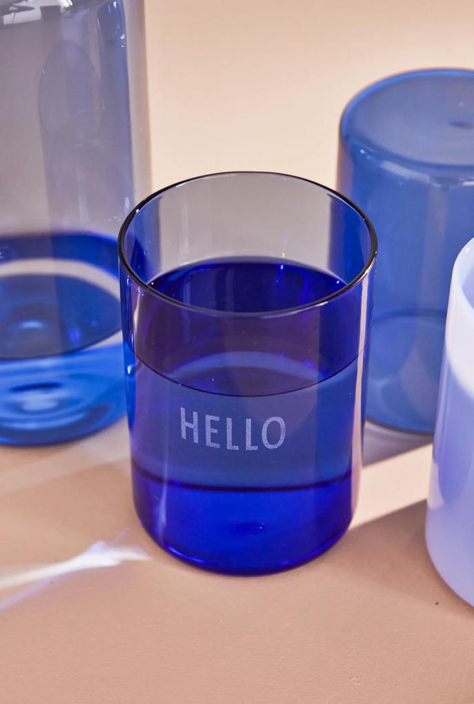 Skleněný pohár Favourite HELLO kobaltový