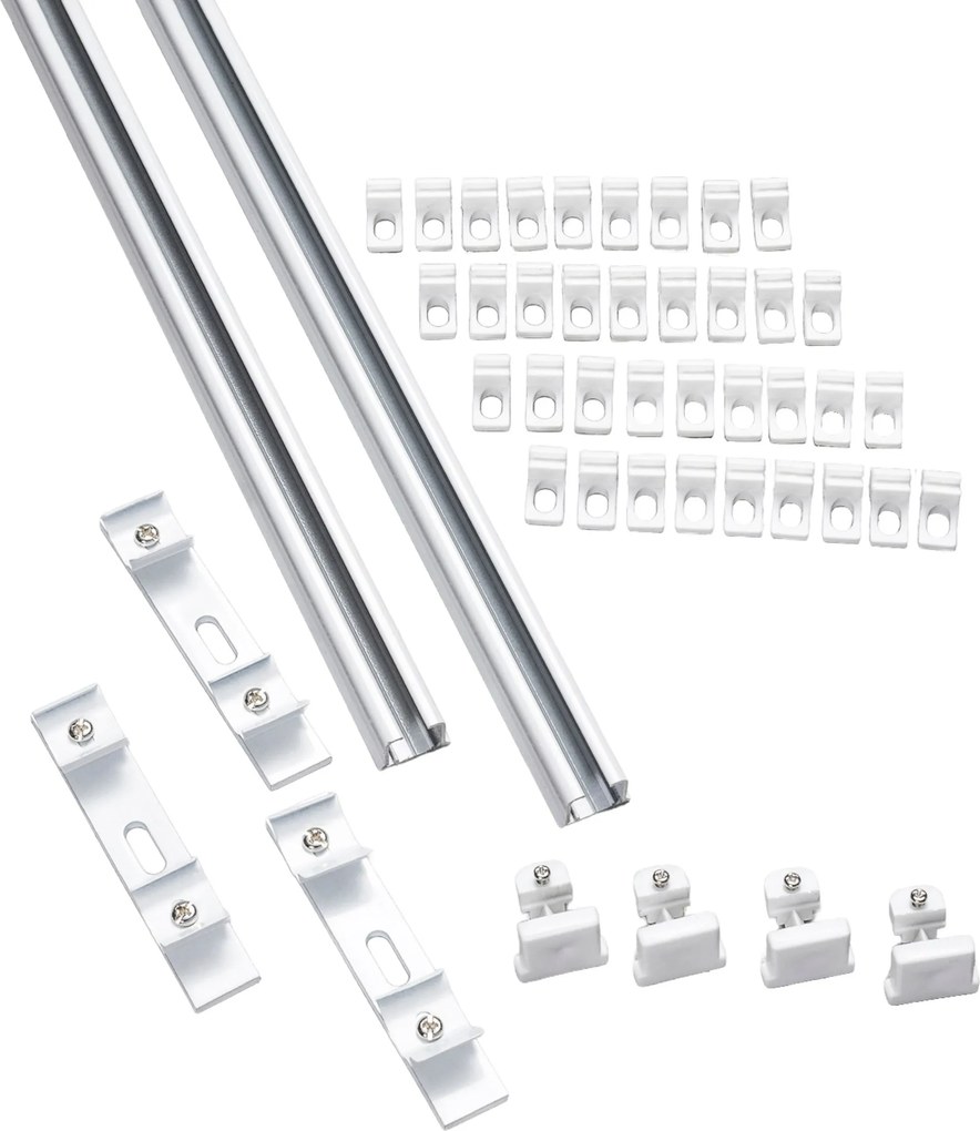 Sada - dvojitá stropní hliníková kolejnice TS 150 cm