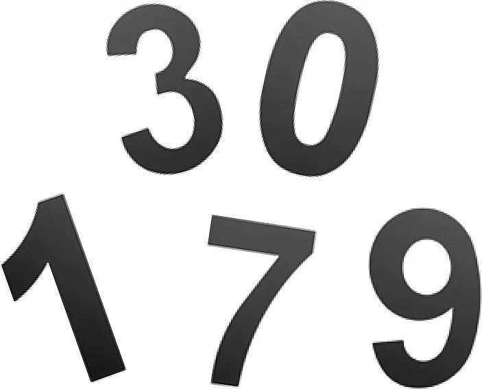 Domovní číslice COBRA 150 mm (ČERNÁ), /, COBRA ČERNÁ