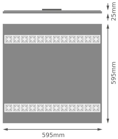 LED panel LEDVANCE Louver 600x600mm 27,5W/4000K UGR<16 černý