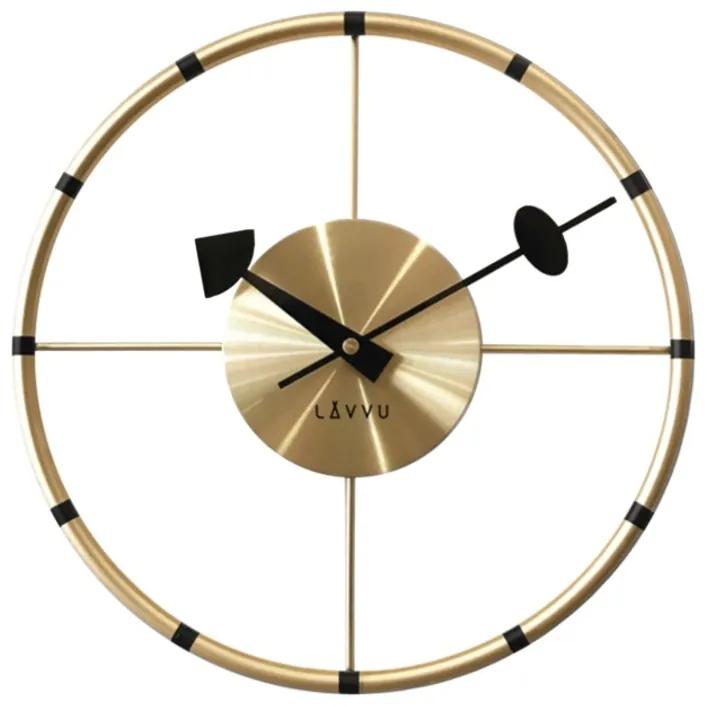 Nástěnné hodiny Lavvu Compass zlatá, pr. 31 cm