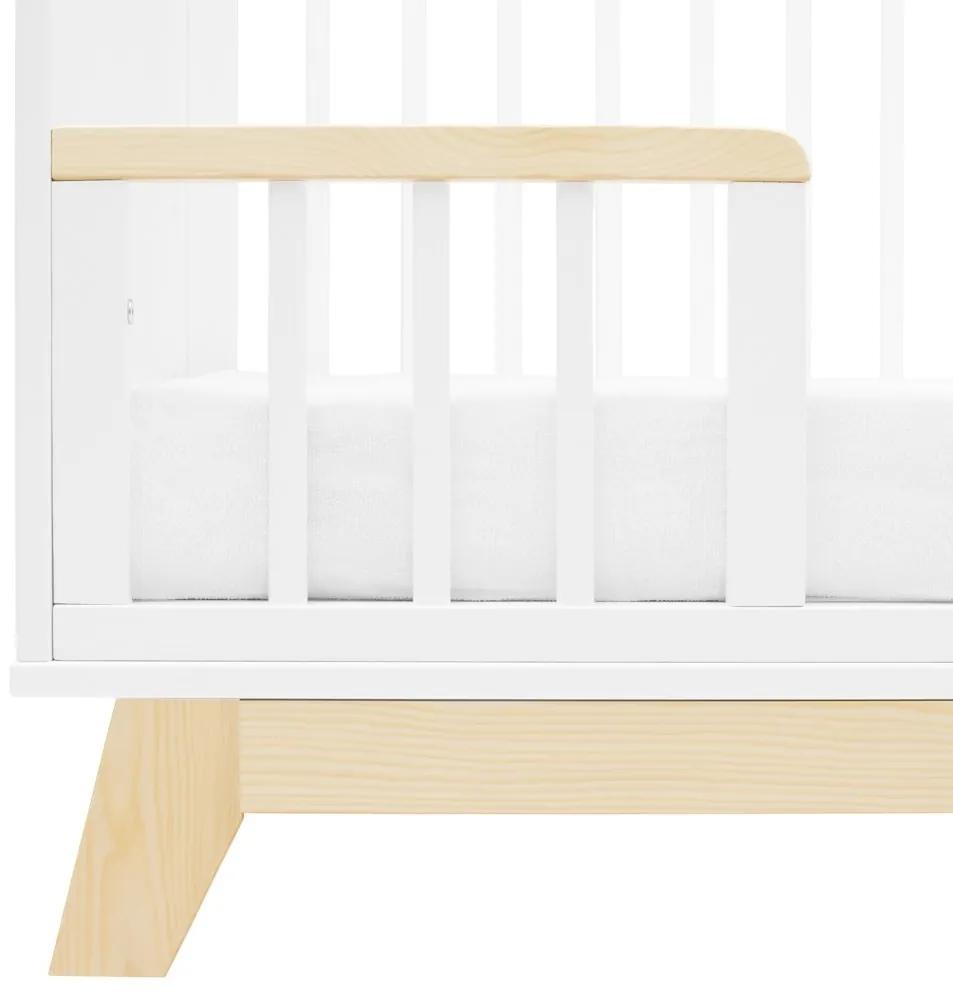 NEW BABY Dětská postýlka se zábranou New Baby MARCUS 120x60 cm bílá/přírodní