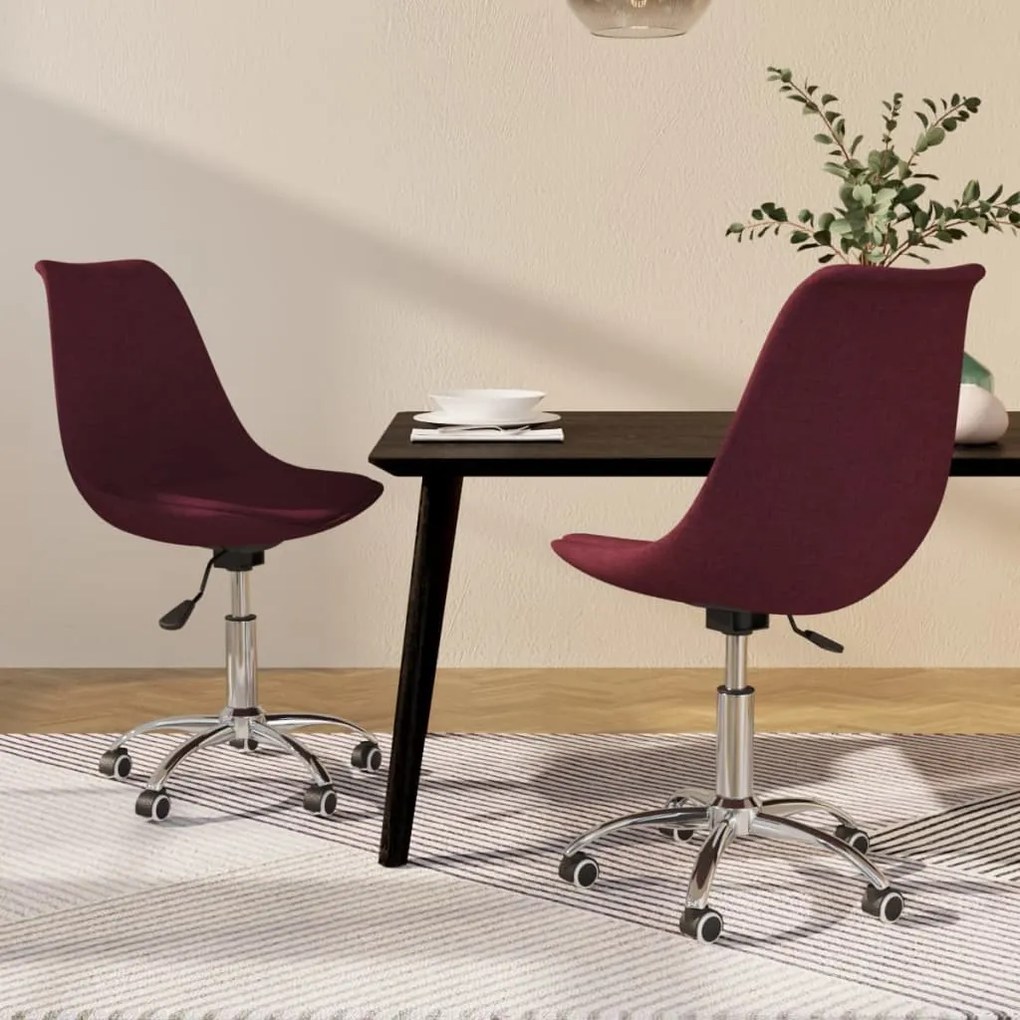 vidaXL Otočné jídelní židle 2 ks textil [338359] Barva: Hnědá