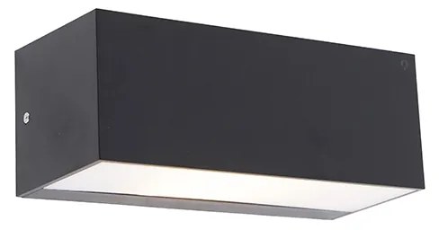 Moderní nástěnná lampa černá se světelným efektem IP54 - Houks