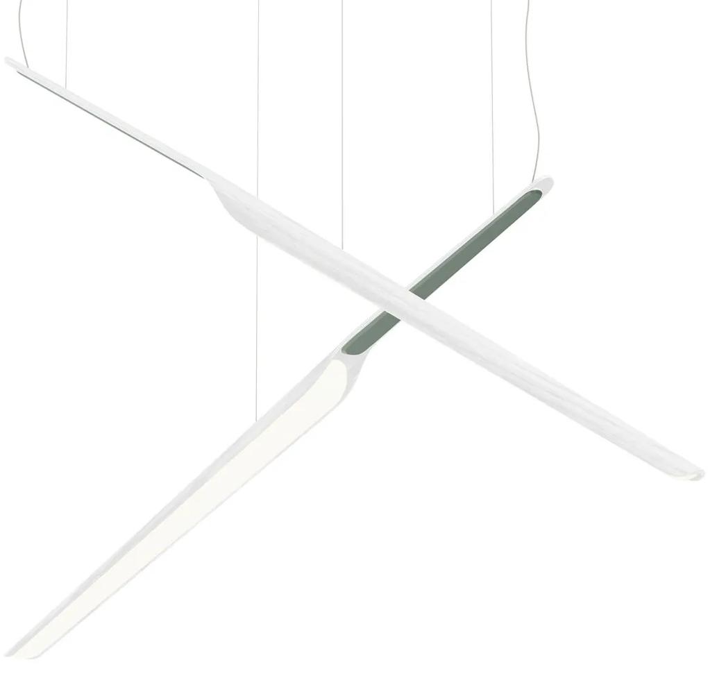 Závěsné světlo Swan Wing 1130 mm, stmívatelné, více variant - TUNTO Model: přírodní bříza, Kryt: lisovaná překližka, zelená barva