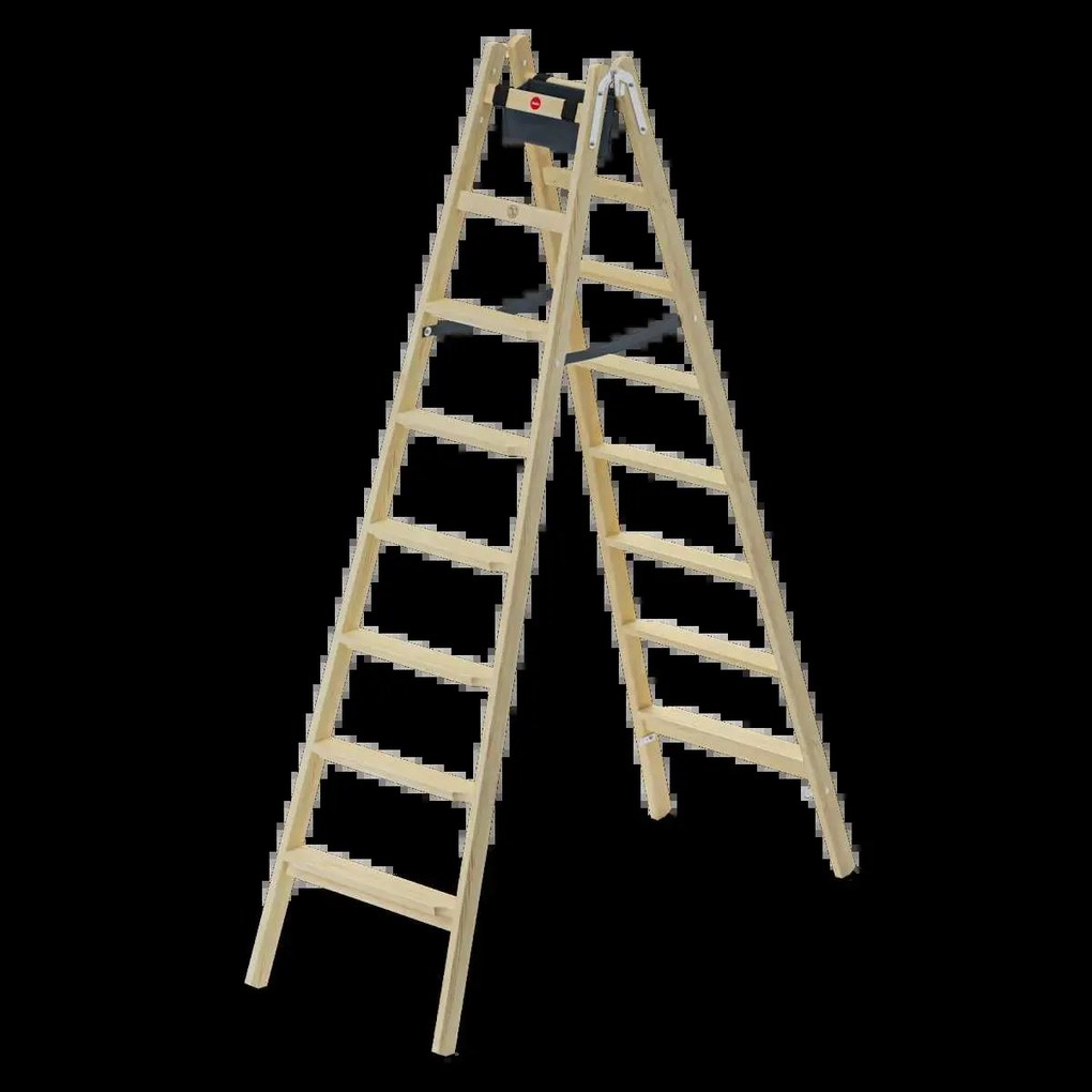 Dřevěné štafle Hailo Master H80 2x8 stupňů