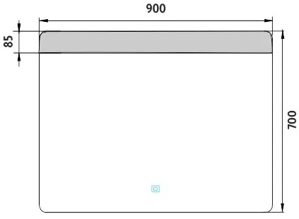Nimco LED zrcadlo 900x700 s dotykovým senzorem - ZP 23019V