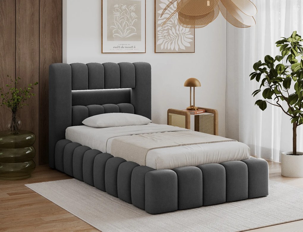 Postel Lamica 90x200 + Dřevěný rám/Standardní zdvih/kontejner