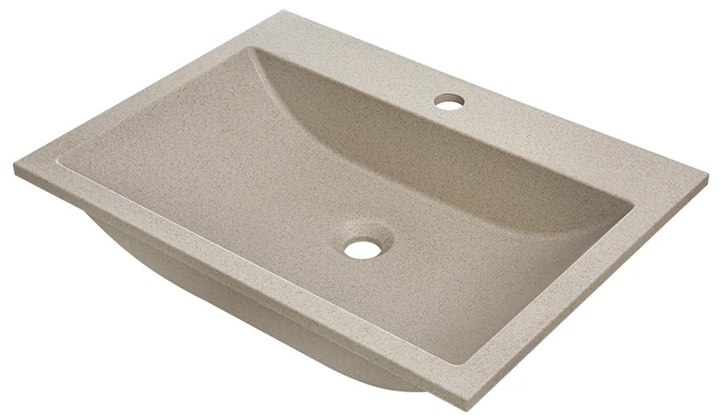 Laveo Albano, granitové umyvadlo 600x440x122 mm, béžová, LAV-VGA1410T