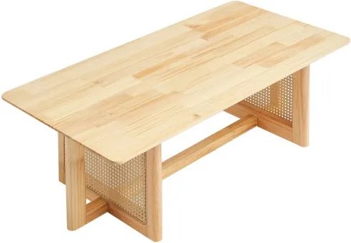 Ratanový konferenční stolek Obdélníkový stolek 1 patro do obývacího pokoje