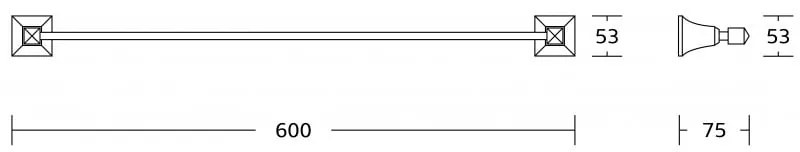 Mexen příslušenství, Dalia držák na ručník, chromová, 7017324-00